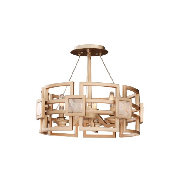 Metropolis 3 Light Semi Flush - Kalco Lighting