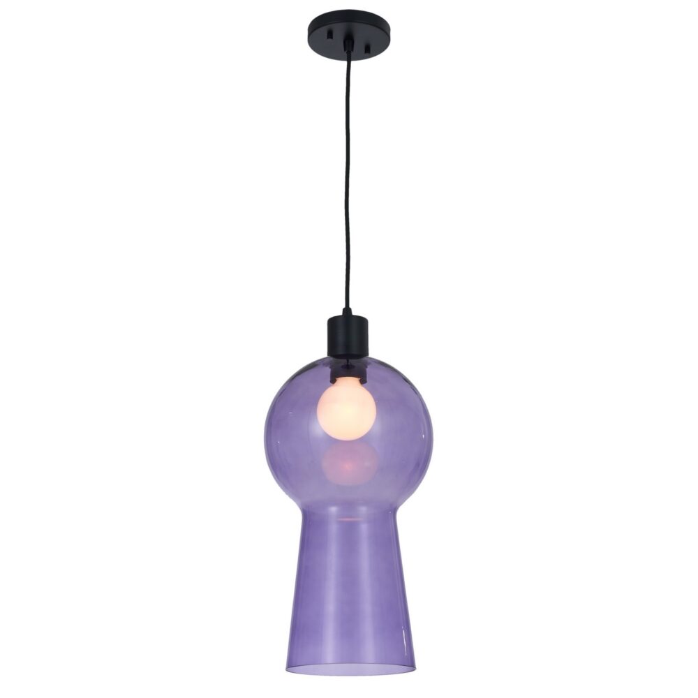 Cores Medium Purple Mini Penda - Kalco Lighting