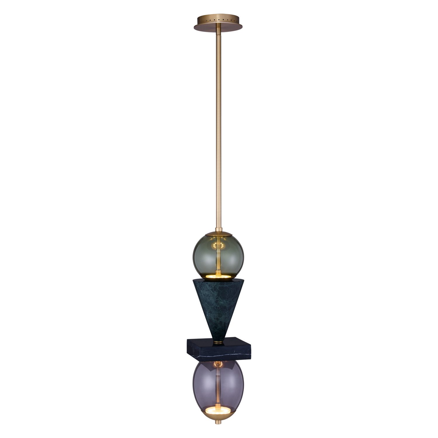 DEMI GREEN MARBLE MINI PENDANT - Kalco Lighting