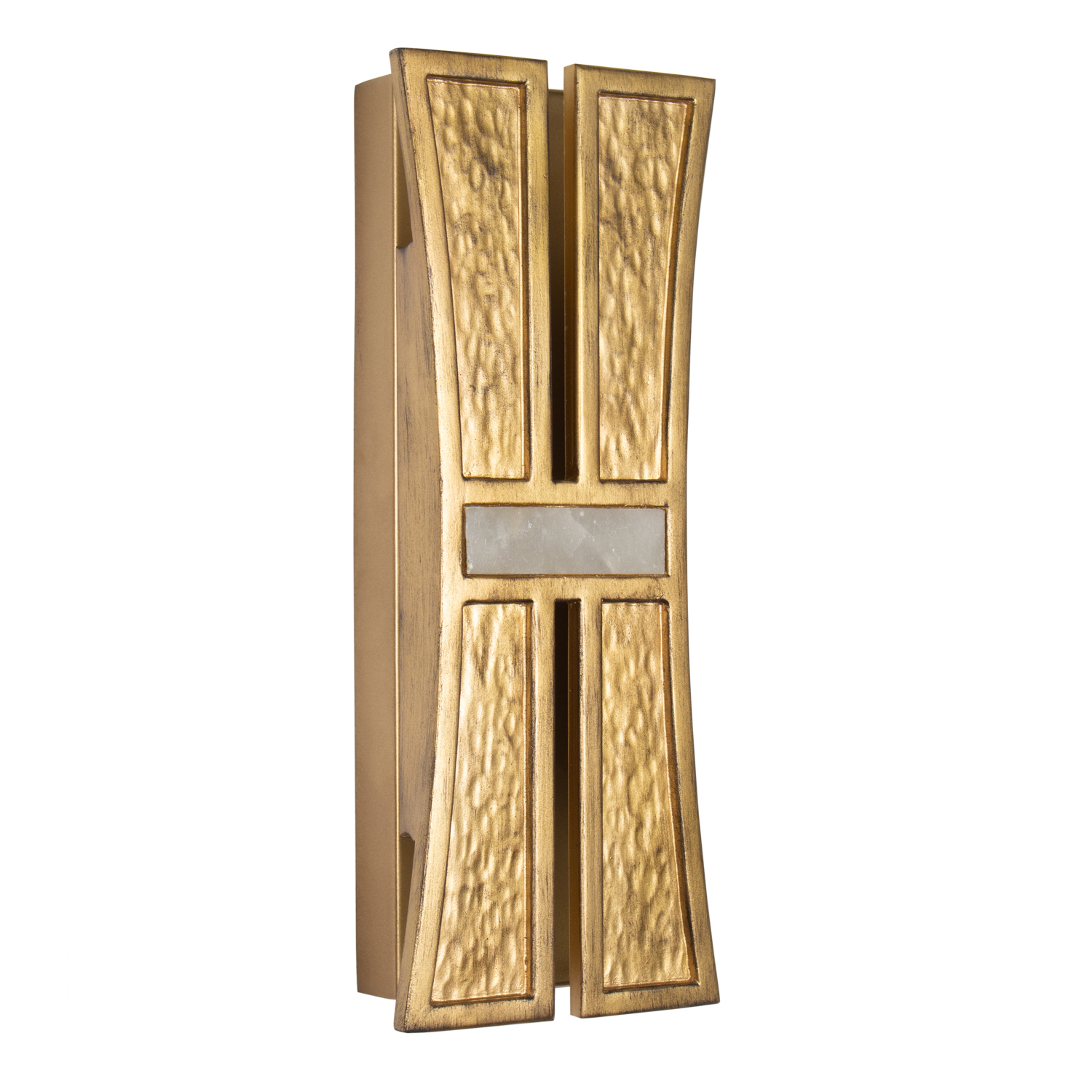 Dos 14-in (7-watt) LED Rustic Gold and Brushed Gold Wall Sconce - Kalco ...