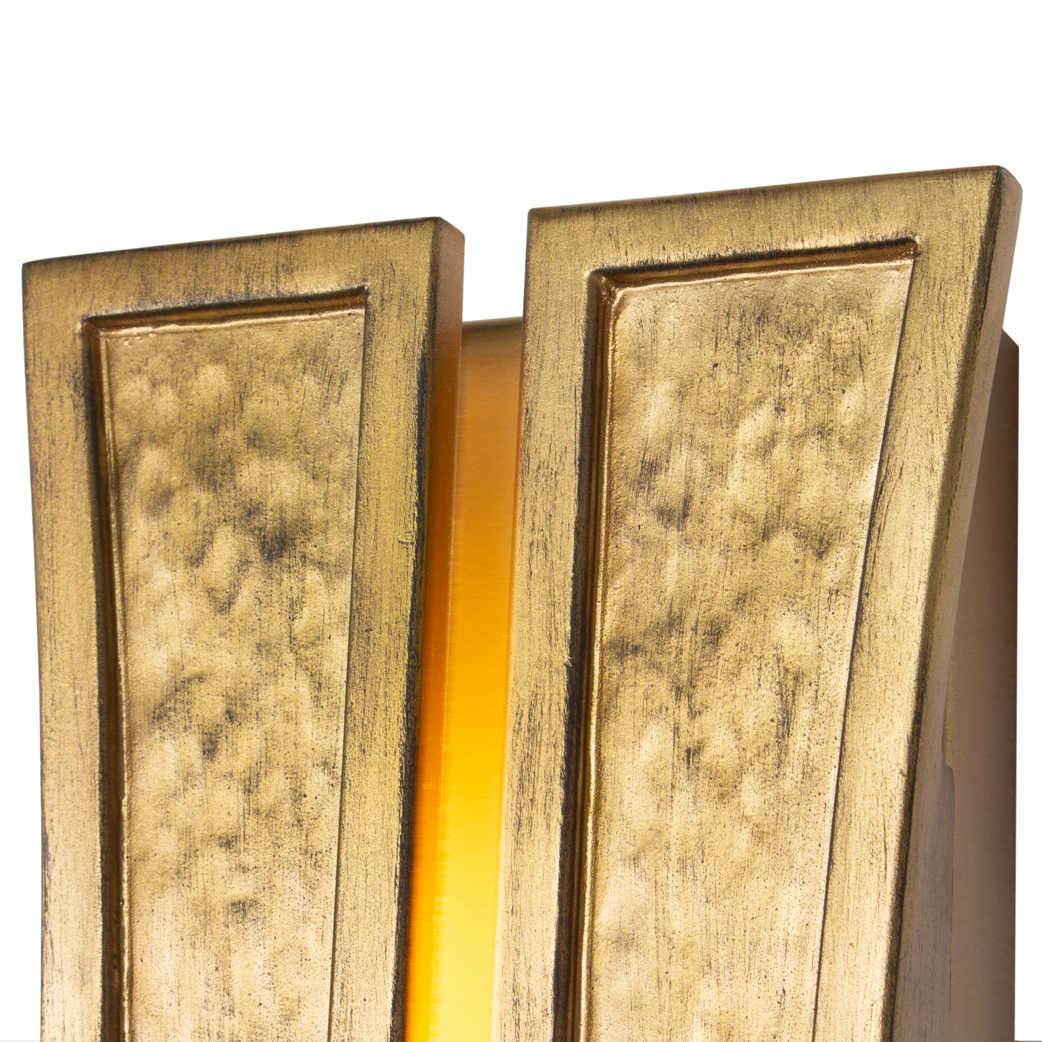 Dos 14-in (7-watt) LED Rustic Gold and Brushed Gold Wall Sconce - Kalco ...